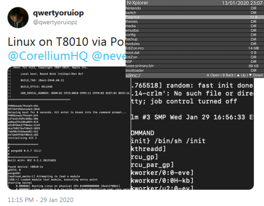 News: Luca Todesco (Qwertyoruiop) manages to get Linux booting on Apple ...