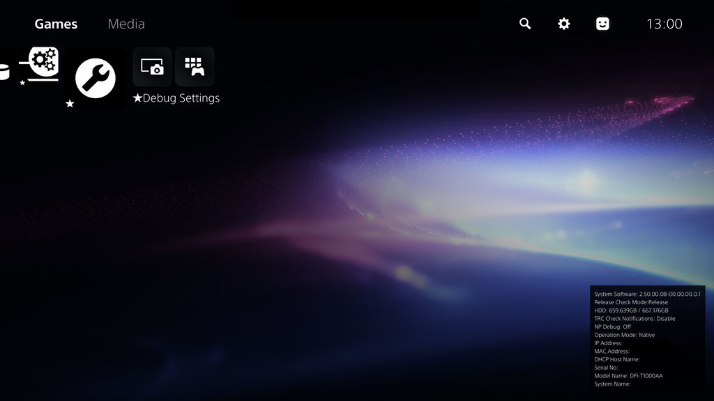 PS5 Devkit/Testkit Debug Settings pictures surface - Wololo.net