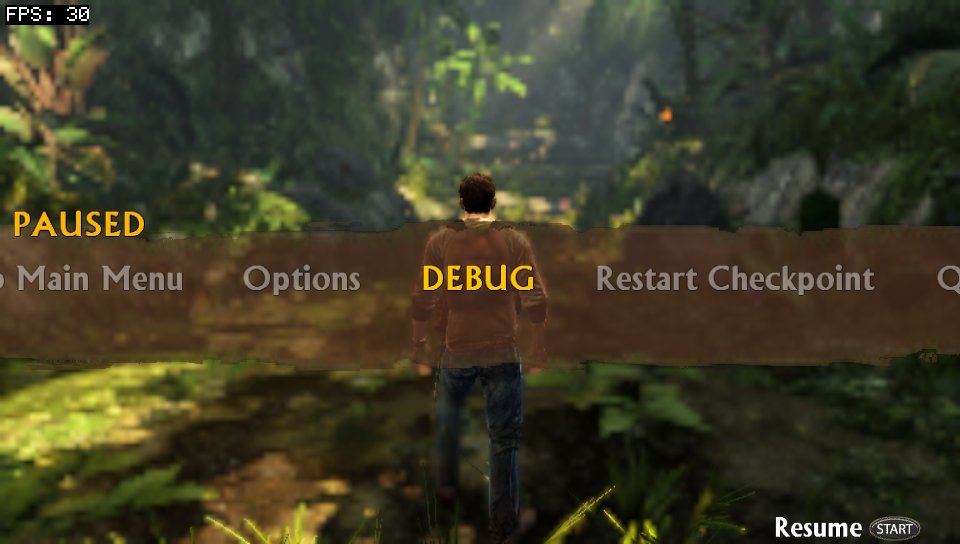 PS Vita release: Uncharted Golden Abyss Debug Menu - Wololo.net