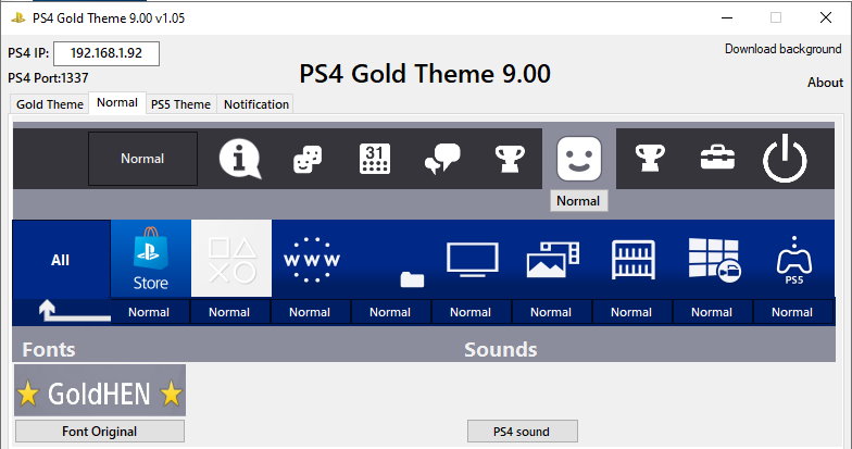 Release: PS4 Gold Theme (Theme Editor) 1.05 - Wololo.net