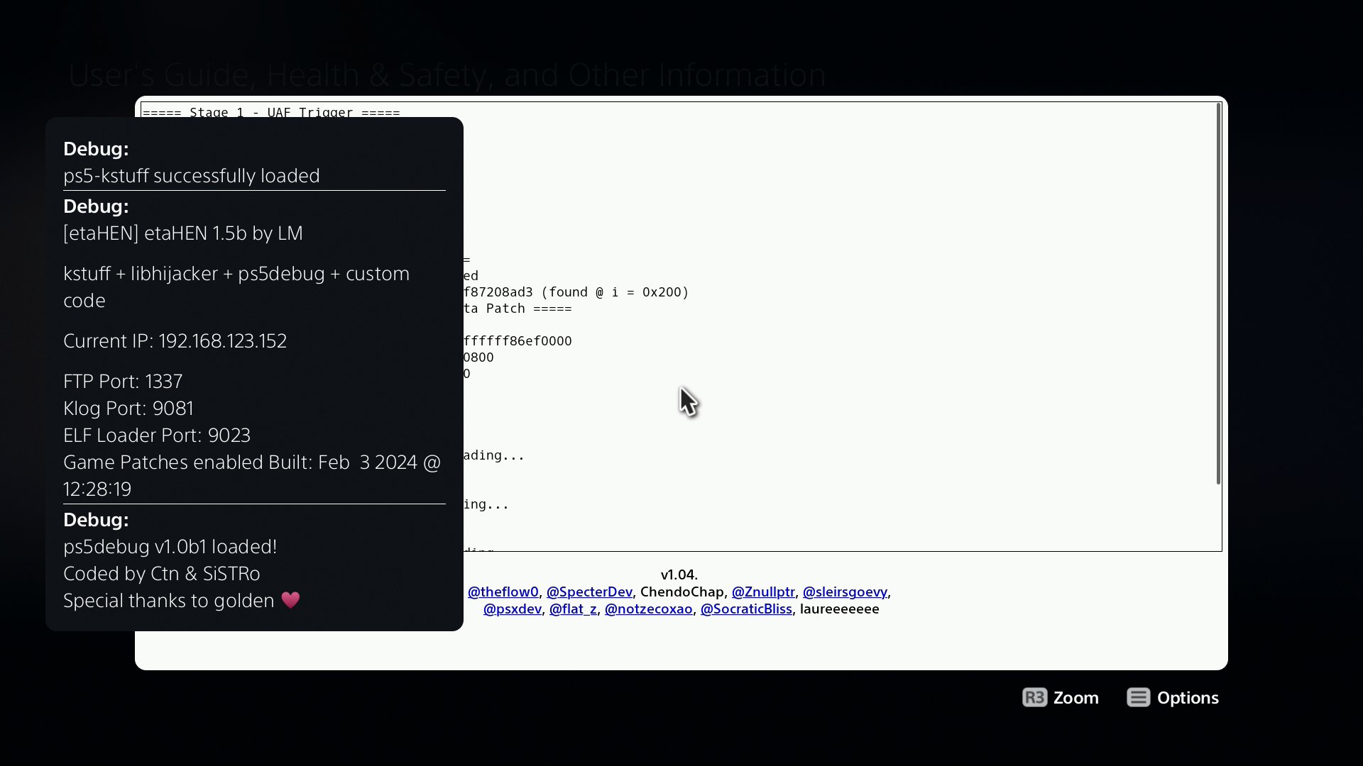 PS5 Release: etaHEN 1.5b adds cheat support for Homebrew & bug fixes ...